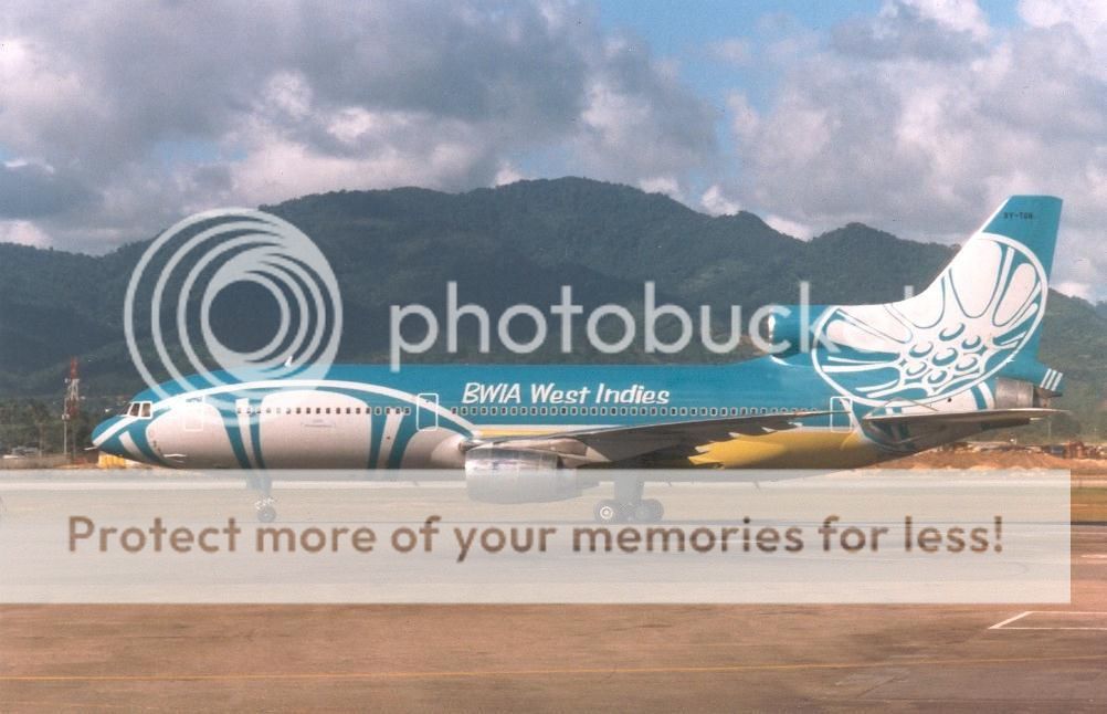 BWIA L1011 Tristar Decals - Silver & Green Steel Pan Livery - Modern ...